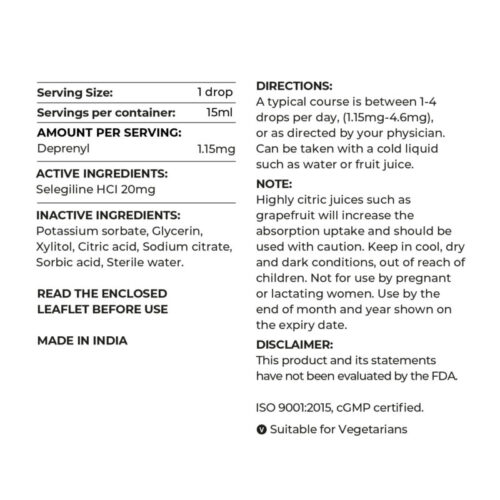 Deprenyl, Selegiline (DepPro™) - Profound Products